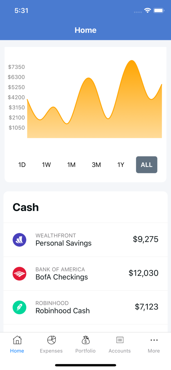 React Native Finance App Template - Finance UI Kit - Instamobile