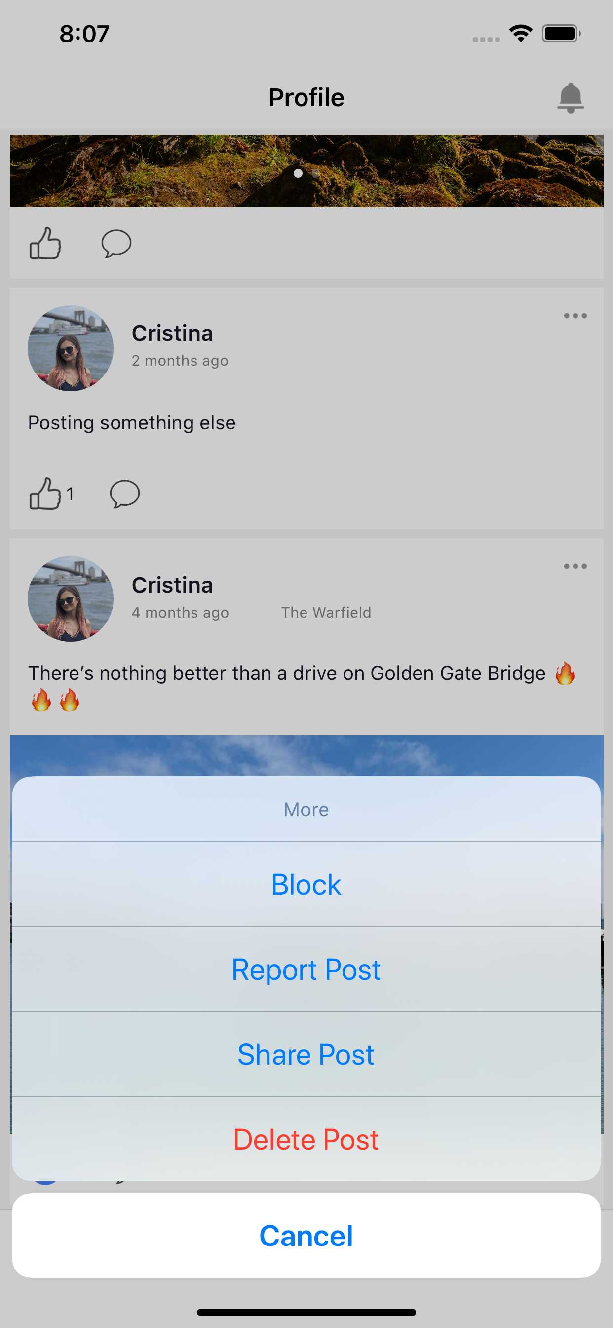 React Native Social Network - instamobile