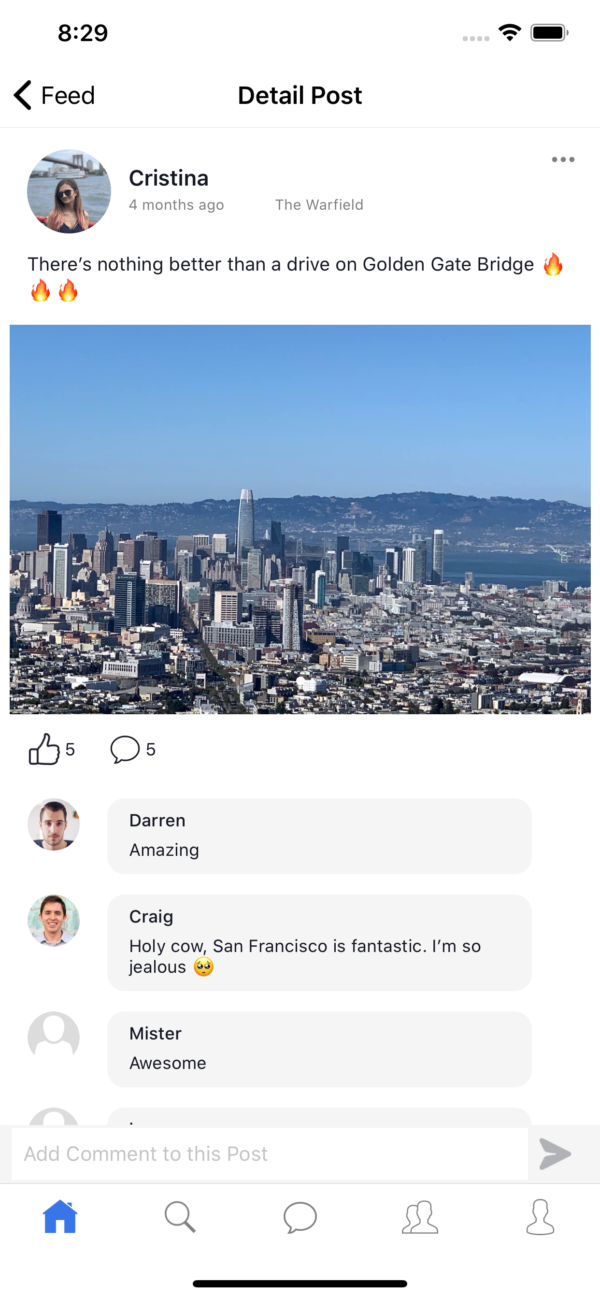 React Native Social Network - instamobile