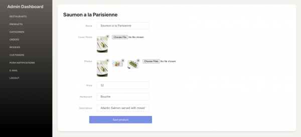 Admin Panel Food Delivery App - instamobile