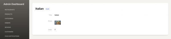 Admin Panel Food Delivery App - instamobile