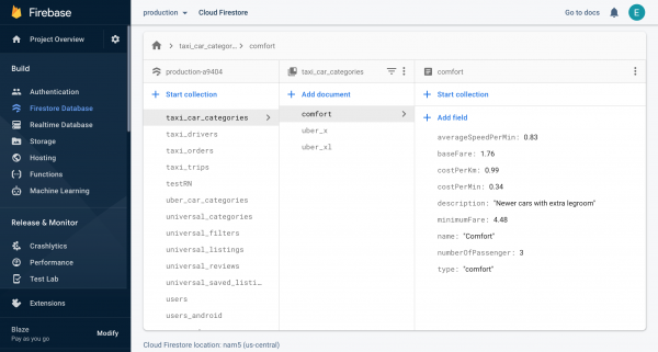 Setting Up Firebase Tables - instamobile